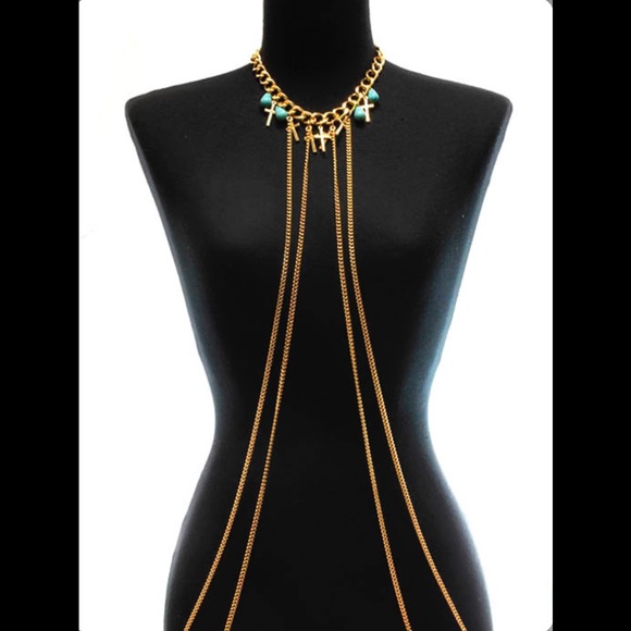 Jewelry | Stone Cross Body Chain | Poshmark